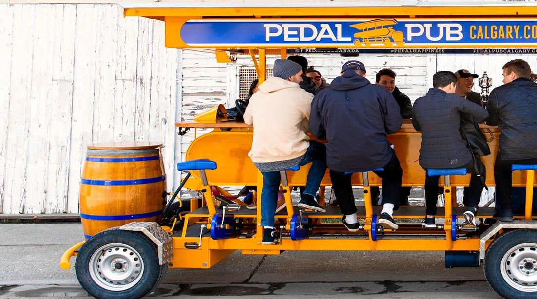 Legally Drink and Cycle on Pedal Pub's Party Bikes | Pedal Pub Calgary