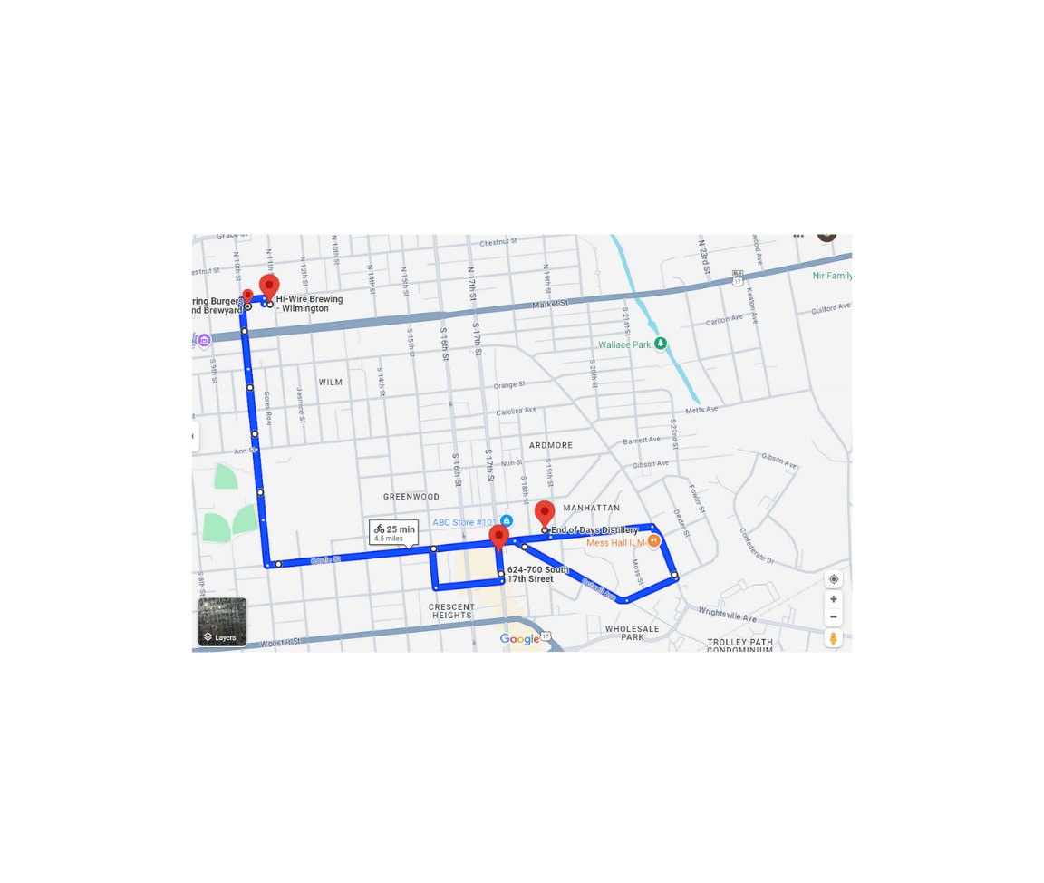 Explore the Best of Cargo District | Pedal Pub Wilmington Routes